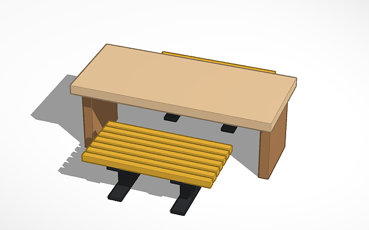 3d Design Picnic Table Tinkercad