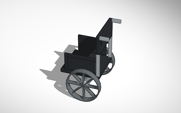 3D design disabled carriage - Tinkercad