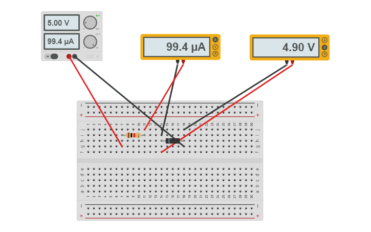 Circuit design Exp 03 Zener diode | Tinkercad