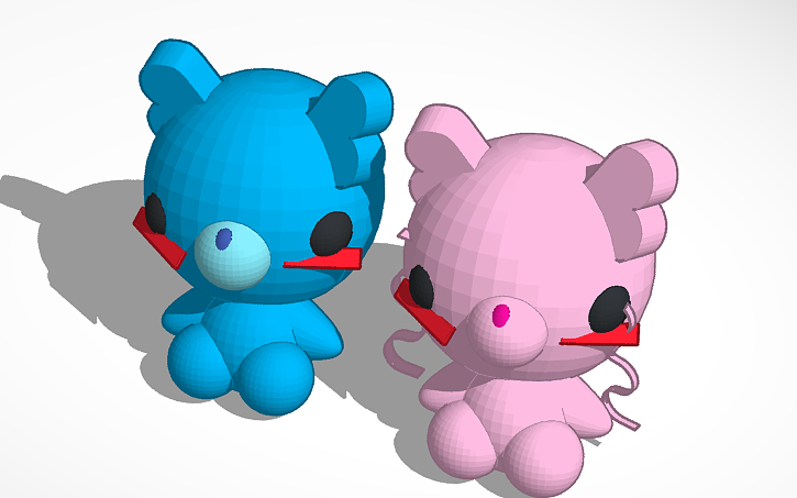 3D design Stich and angel - Tinkercad