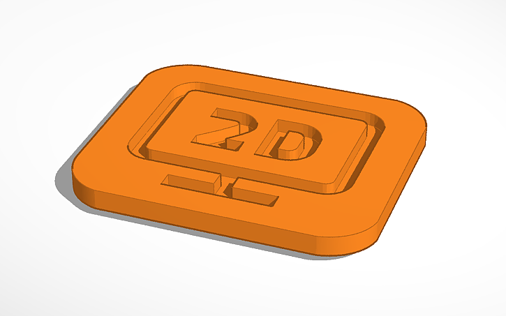 3D design 2D Design badge - Tinkercad
