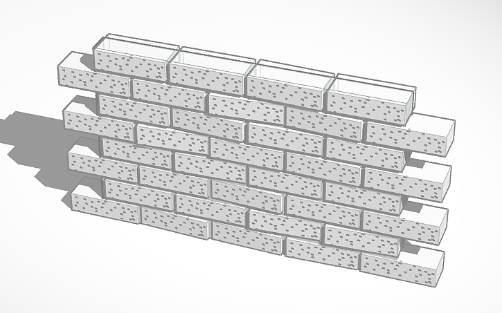 3D design Brick Wall Design 1 - Tinkercad