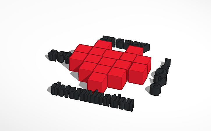 3D design Undertale red soul | Tinkercad