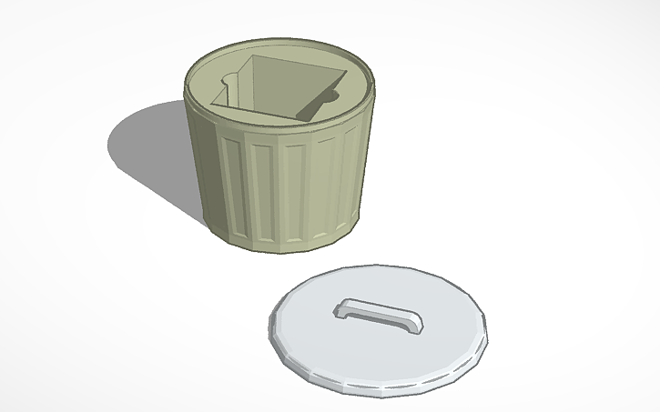 3D design Trash Can Deck Box - Tinkercad