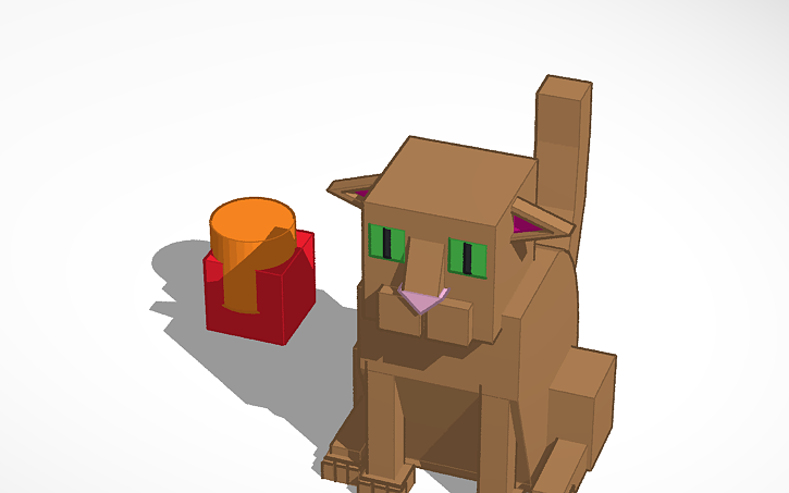 3D design cat - Tinkercad