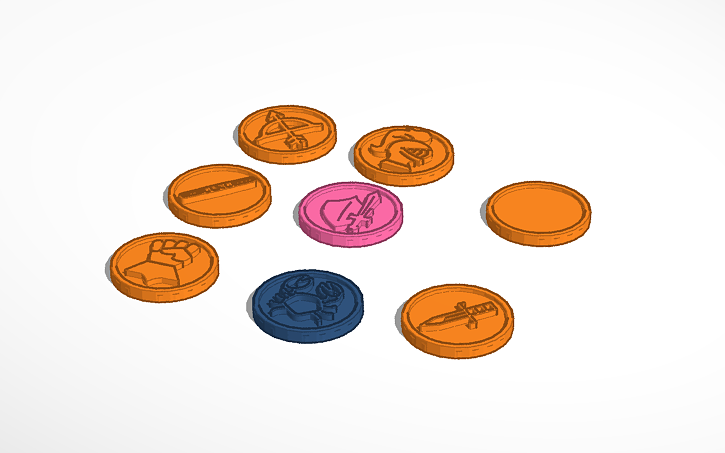 3D design Tokens - Tinkercad