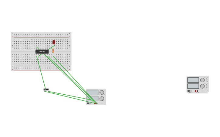 Circuit design Verifying not gate - Tinkercad
