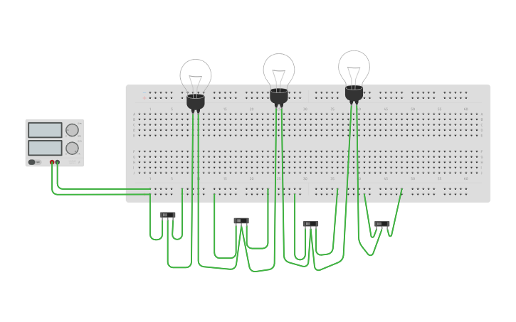 Circuit design Staircase | Tinkercad