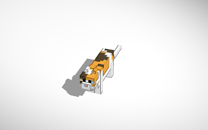 3D design Minecraft calico cat - Tinkercad