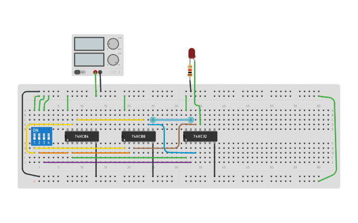 Circuit design Using basic gates | Tinkercad