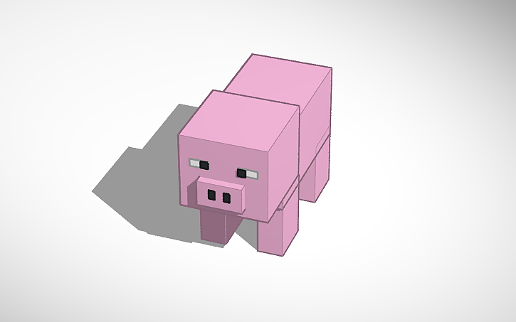 3D design Mincraft Pig | Tinkercad