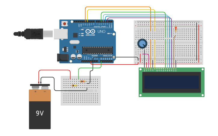Circuit design voltmeter - Tinkercad