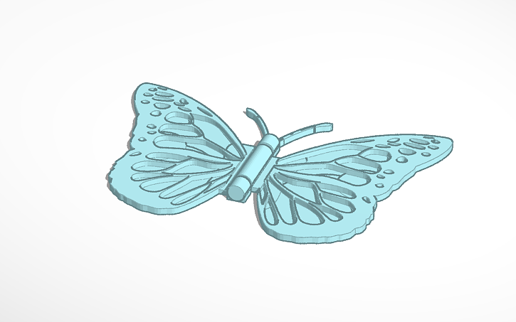 3D design Day 6 - Hinged butterfly - Tinkercad
