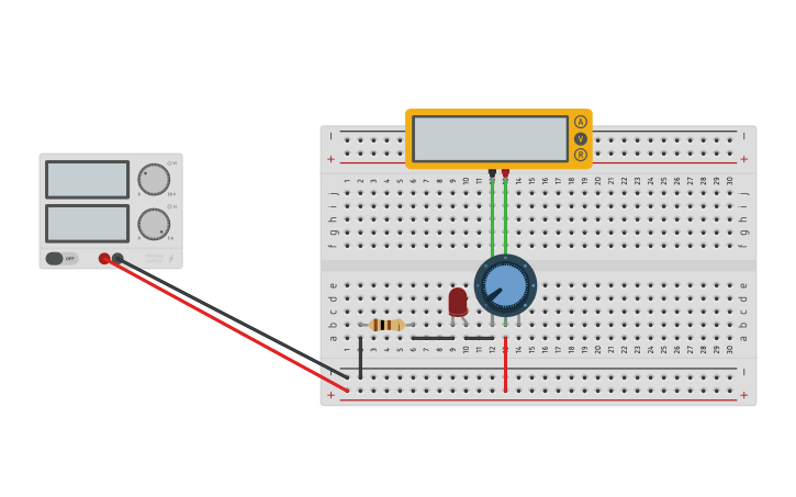 Circuit design Experimento 2 | Tinkercad