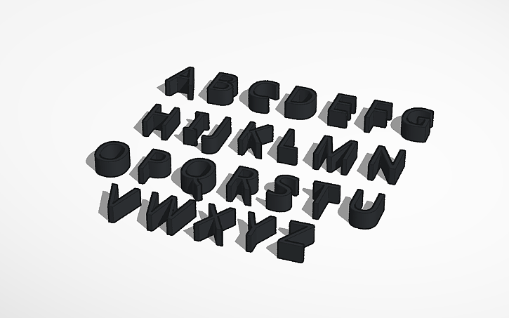 3D design letters - Tinkercad