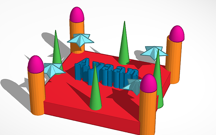 3D design Name tag........ | Tinkercad