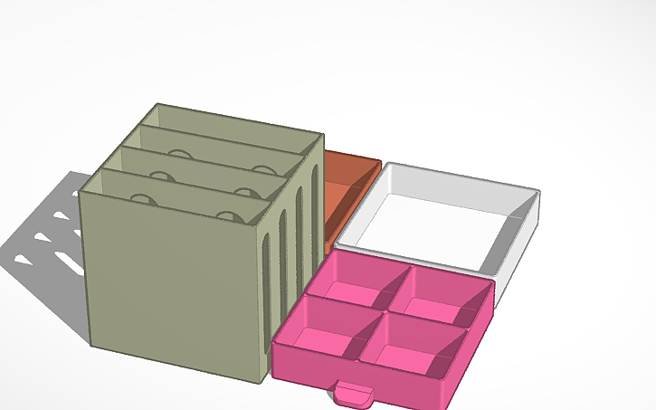 3D design chest of drawers 2 - Tinkercad