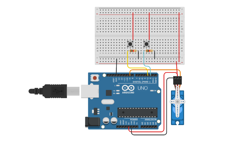 Circuit design Circuito #14 - CONTROL DE SERVOMOTOR CON DOS PULSADORES ... Circuit design Circuito #14 - CONTROL DE SERVOMOTOR CON DOS PULSADORES ...