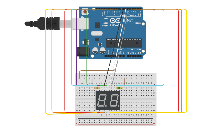 Circuit design Aula15 ex2 | Tinkercad