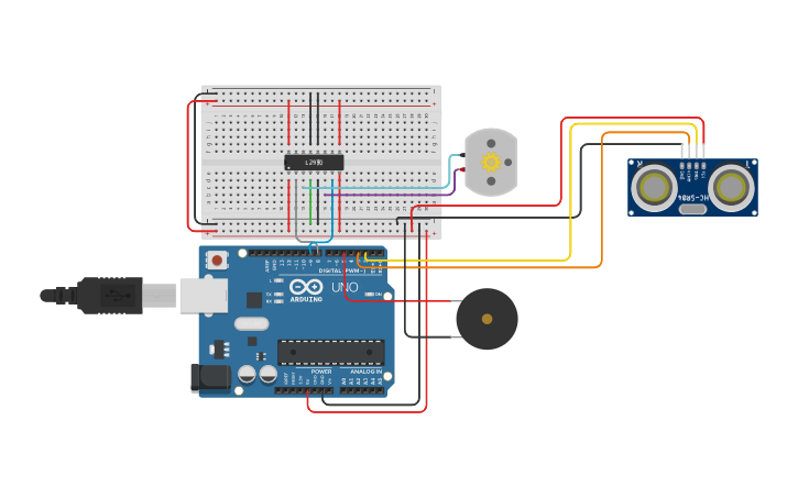 Circuit design Water Tank Level Control System | Tinkercad