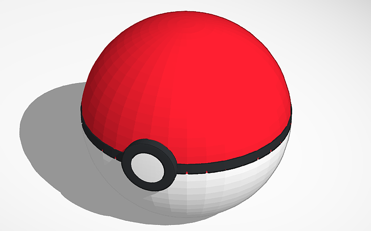 3D design Medium Pokemon Ball - Tinkercad