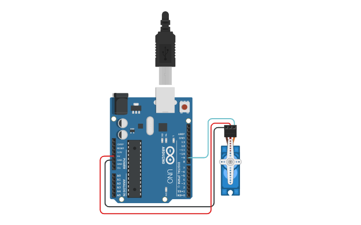 Circuit Design Exercise 5 A Servo Motor Sweep Tinkercad