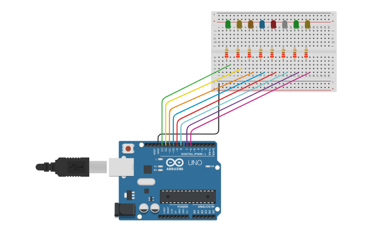Circuit design Evaluacion intermedia | Tinkercad