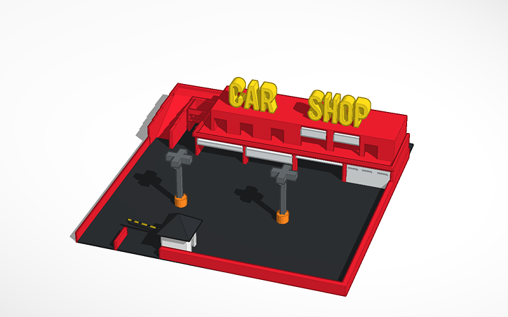 3D design Car shop - Tinkercad