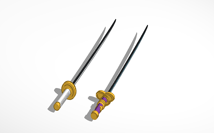 3D design Zoro Katanas - Tinkercad