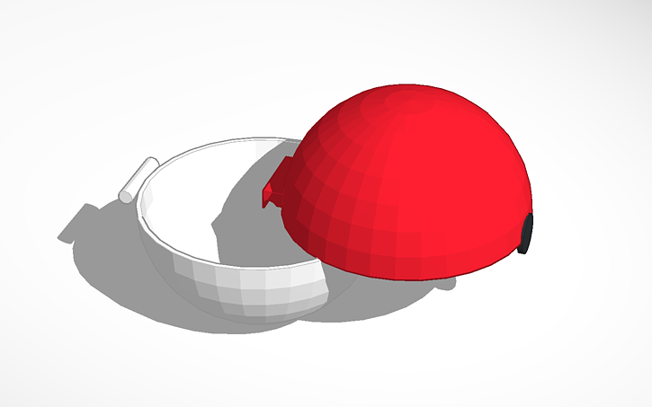 3D design Openable Pokeball - Tinkercad
