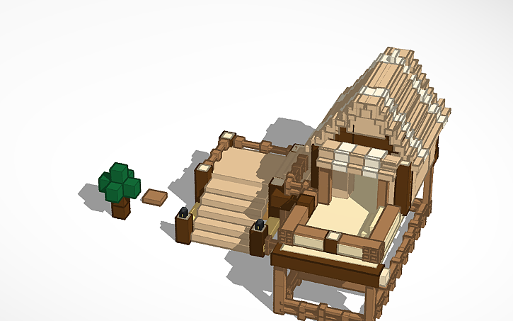 3D design Minecraft house! - Tinkercad