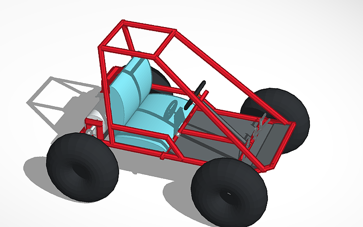 3D design my 2 seat dream cart - Tinkercad