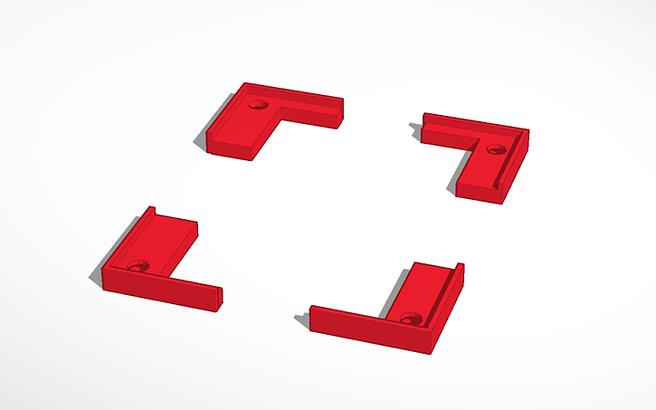 3D design Hot Bed Glass Alignment Corners - Tinkercad