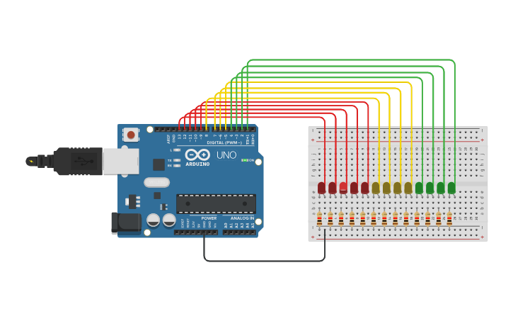 Circuit Design Conexion On Tinkercad Simulator Tinkercad
