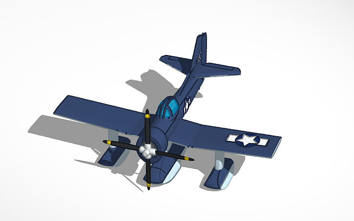3D design Curtiss SC-1 "Seahawk" - Tinkercad