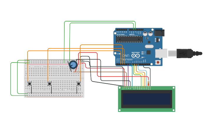 Circuit design Copy of Display LCD - Tinkercad