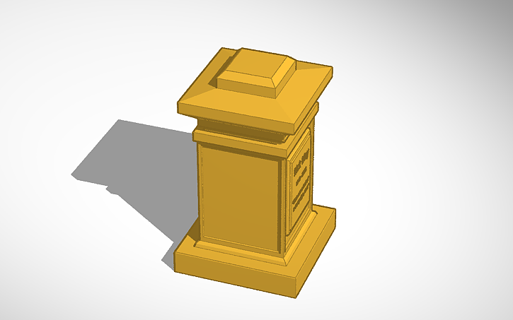 3D design Soldier Statue Base (Text) - Tinkercad