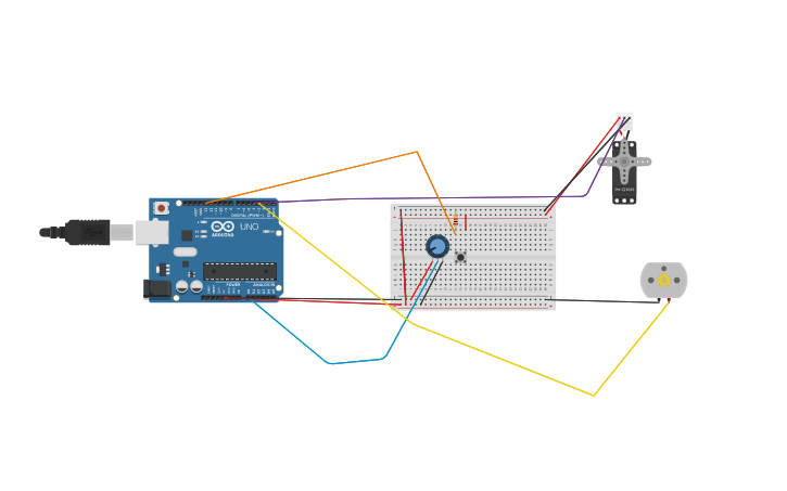 Circuit design Partie 3 les moteurs Arduino Belal Yassine - Tinkercad