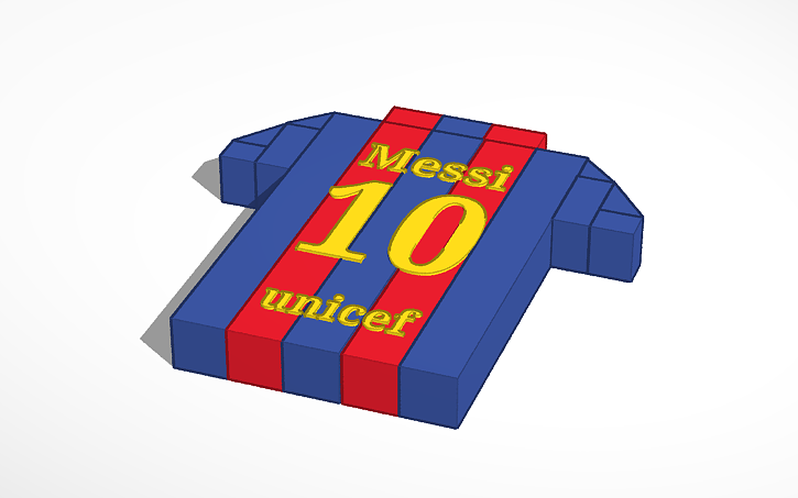 3D design Messi shirt - Tinkercad