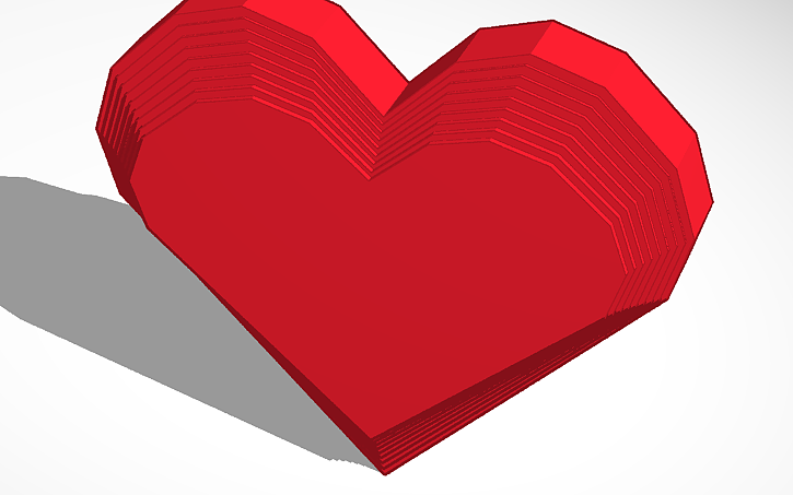 3D design heart - Tinkercad