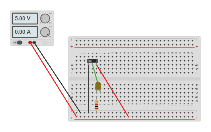 Circuit design simulador de ligar led | Tinkercad Circuit design simulador de ligar led | Tinkercad