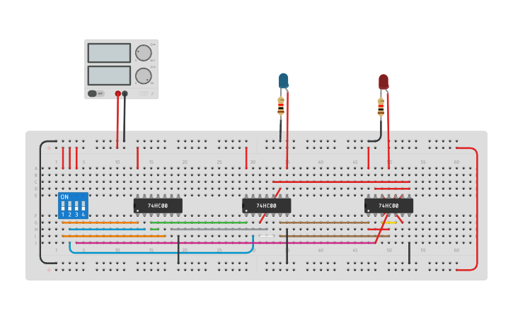 Circuit design FULL SUBTRACTOR - Tinkercad