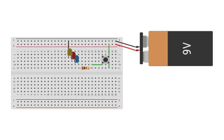 Circuit design CIRCUITO LED E PULSANTE - ADAMO - Tinkercad