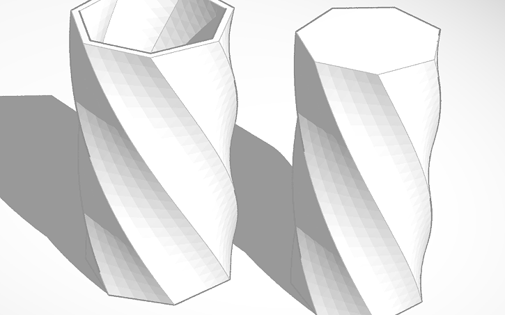 3D design twist containers | Tinkercad