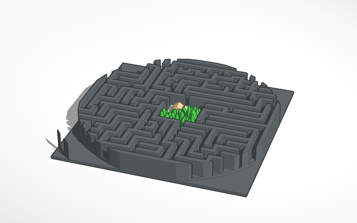 3D design better view of the maze - Tinkercad