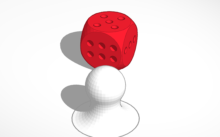 3D design super dice - Tinkercad