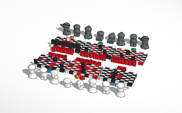 3D design Compilation 3 scacchi - Tinkercad