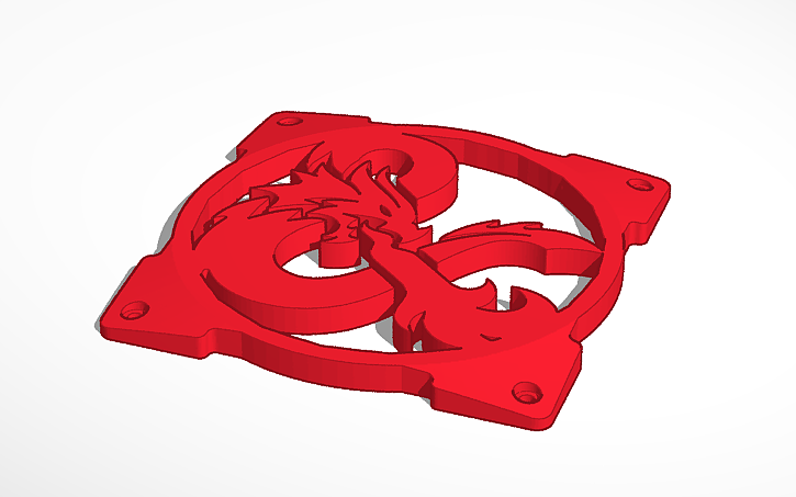 3D design D&D Ampersand 120mm Fan Guard (domed) | Tinkercad