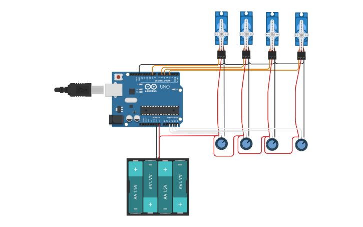 Circuit Design Arduino Servo Potenciometro Tinkercad Eroppa