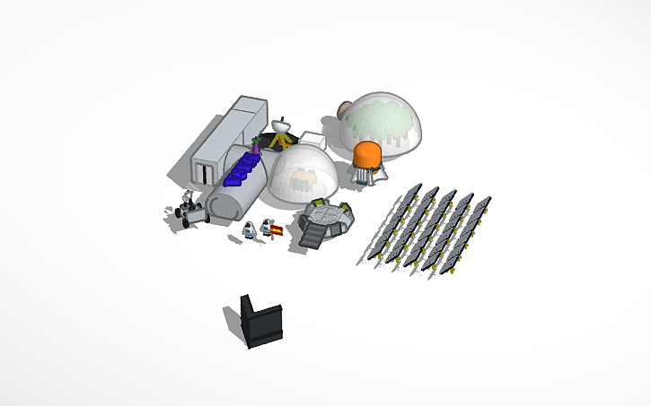 3D design Base lunar - Tinkercad